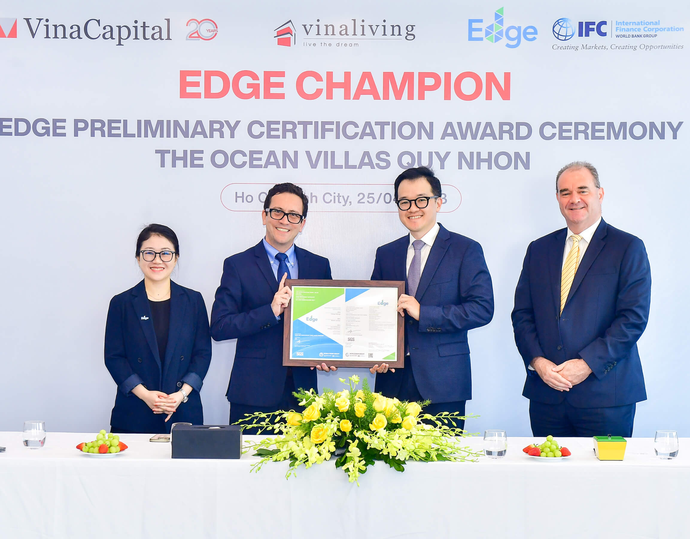 VINACAPITAL AND VINALIVING RECEIVE IFC'S EDGE CHAMPION RECOGNITION ...